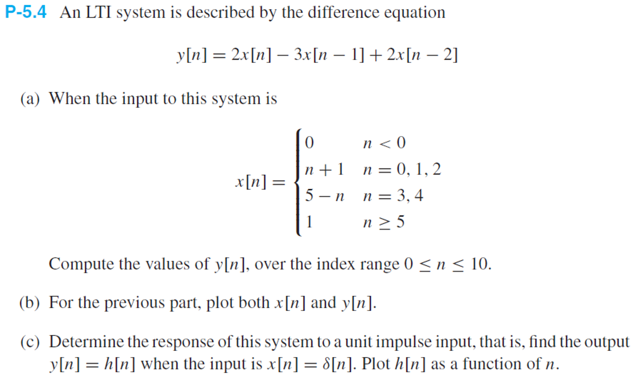 Solved An LTI system is described by the difference equation | Chegg.com