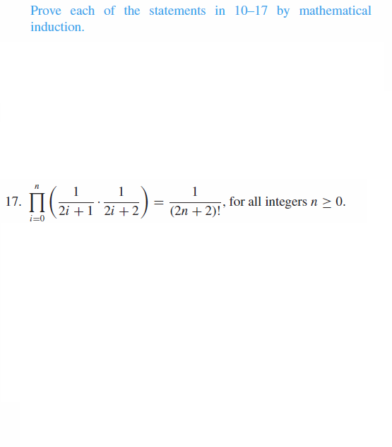 Solved Prove each of the statements in 10-17 by mathematical | Chegg.com