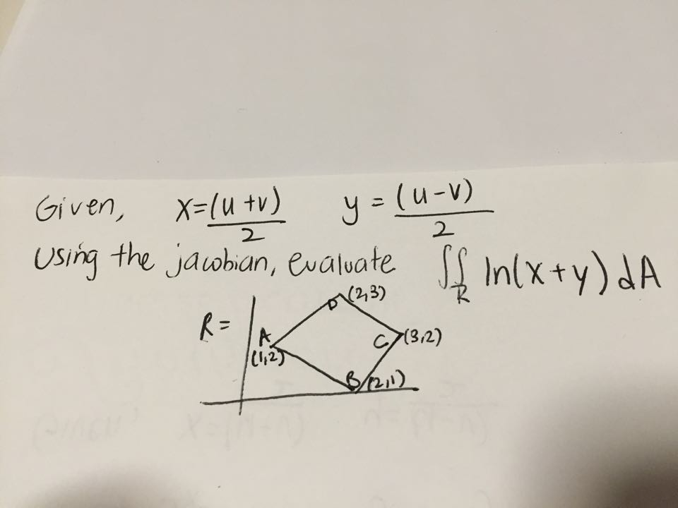 Solved Given, x + ( u +v ) /2 y = ( u - v) /2 Using the | Chegg.com