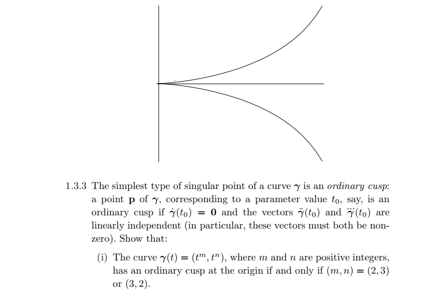 Solved 1.3.3 The simplest type of singular point of a curve | Chegg.com