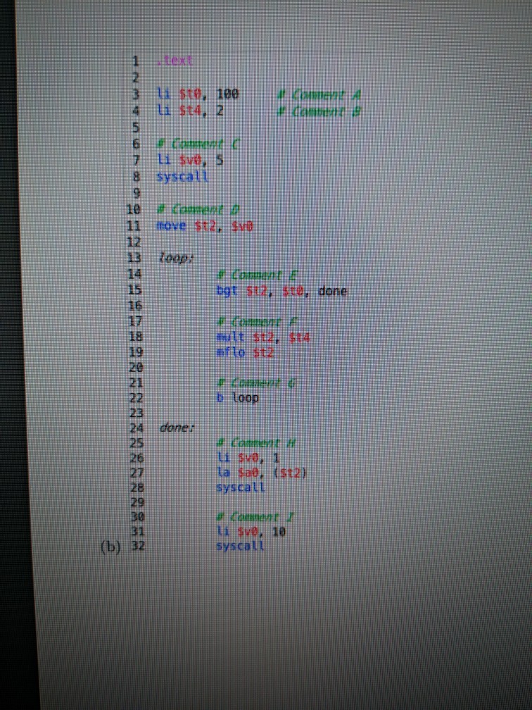 Solved 6 Math Loops Please Fill The Comments For Each 