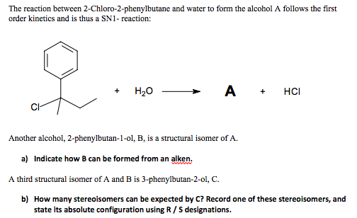 Solved The reaction between 2-Chloro-2-phenylbutane and | Chegg.com