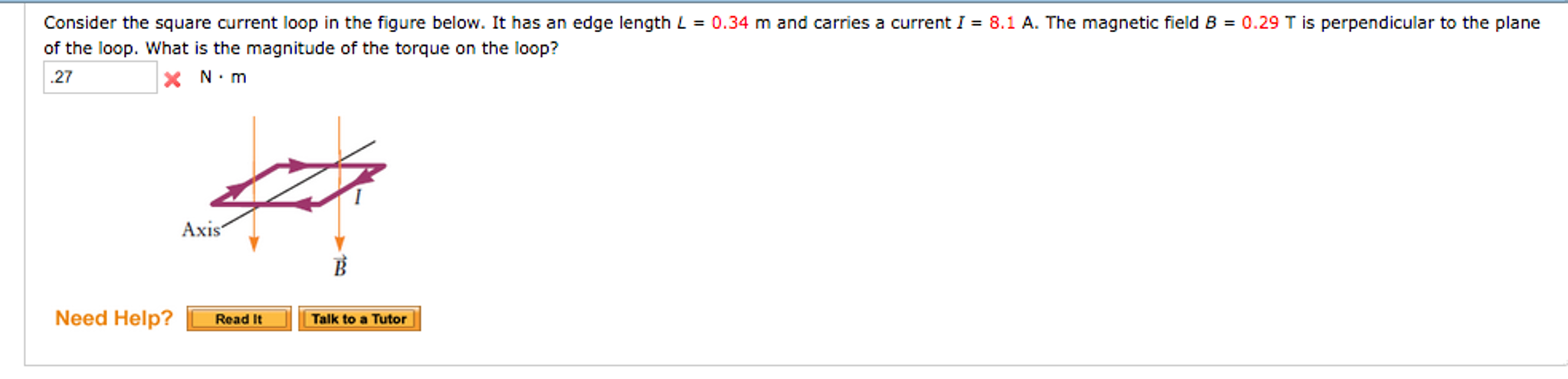 Solved Consider the square current loop in the figure below. | Chegg.com