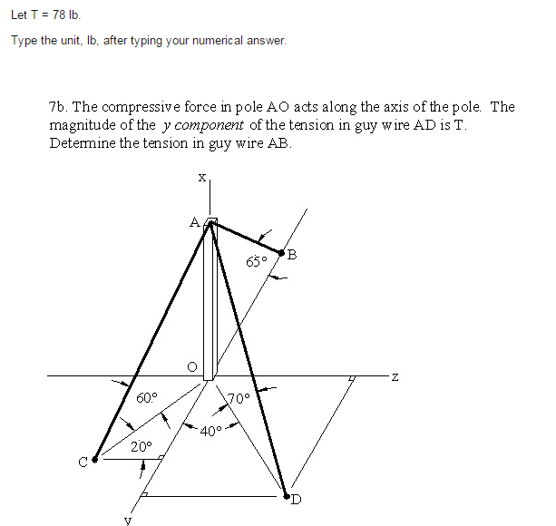 Solved Let T = 78 Ib. Type the unit, lb, after typing your | Chegg.com