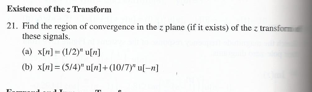 Solved Existence of the z Transform Find the region of | Chegg.com