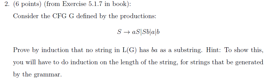Solved Consider the CFG G defined by the productions: S | Chegg.com
