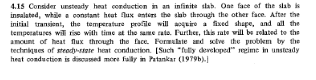 Solved 4.15 Consider unsteady heat conduction in an infinite | Chegg.com