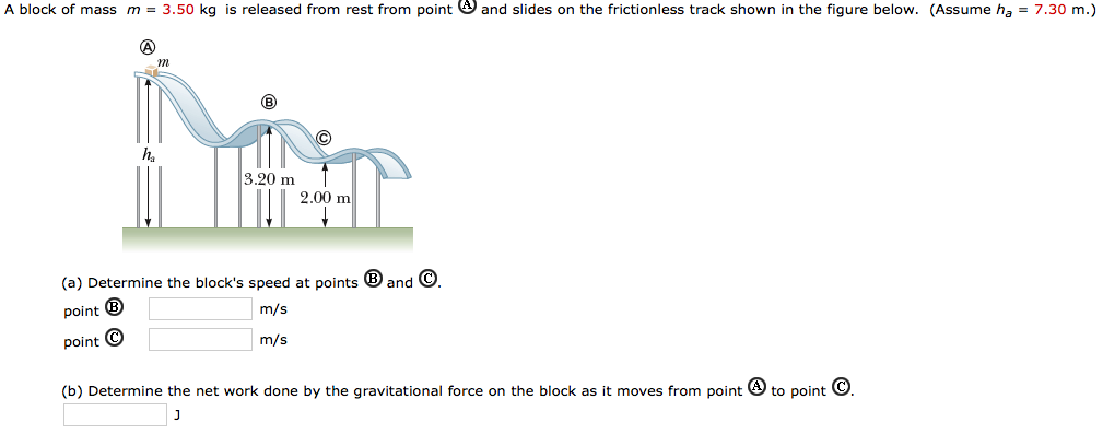 Solved A block of mass m = 3.50 kg is released from rest | Chegg.com