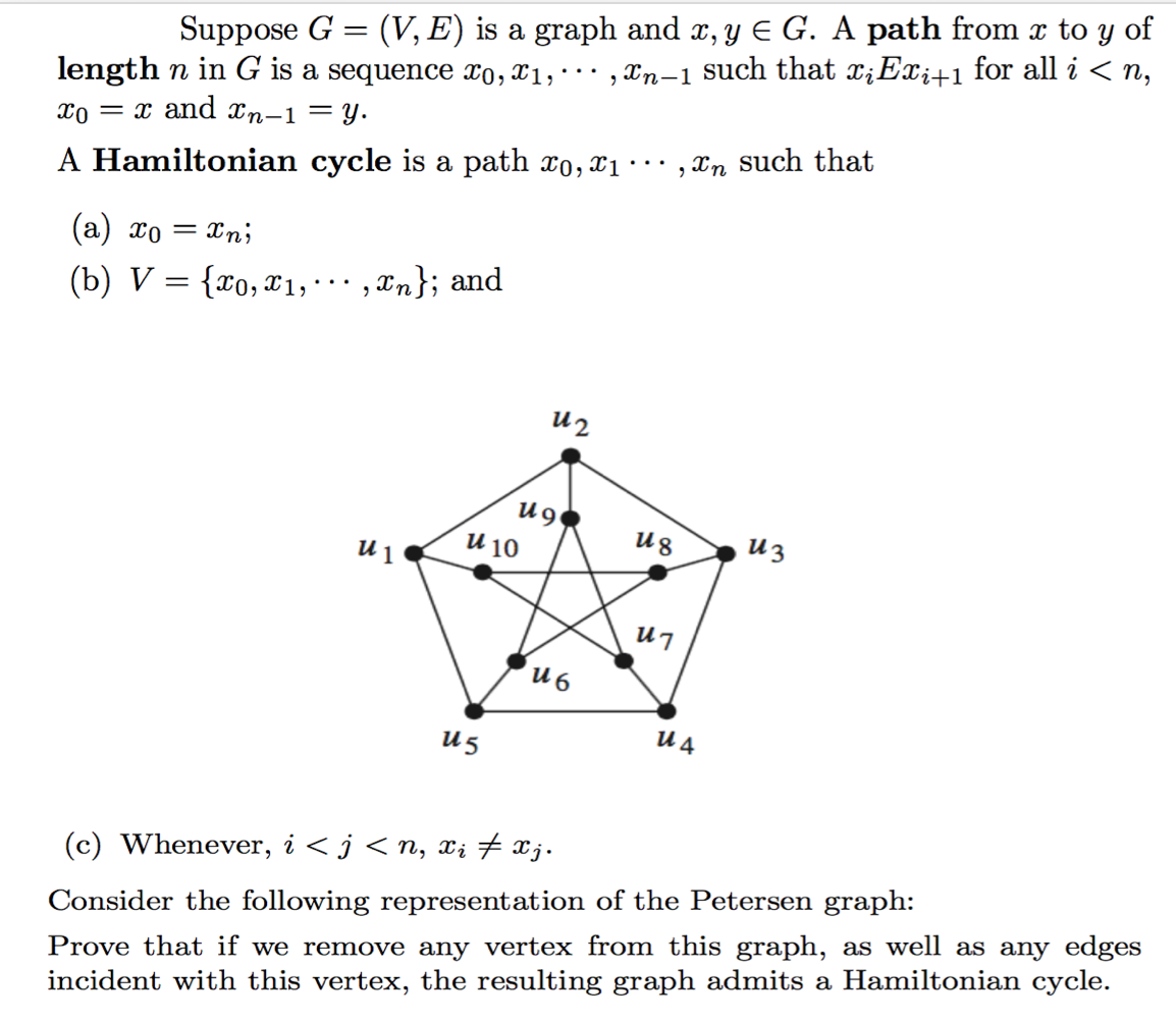 Suppose G=(V, E) is a graph and x, y e G.... | Chegg.com