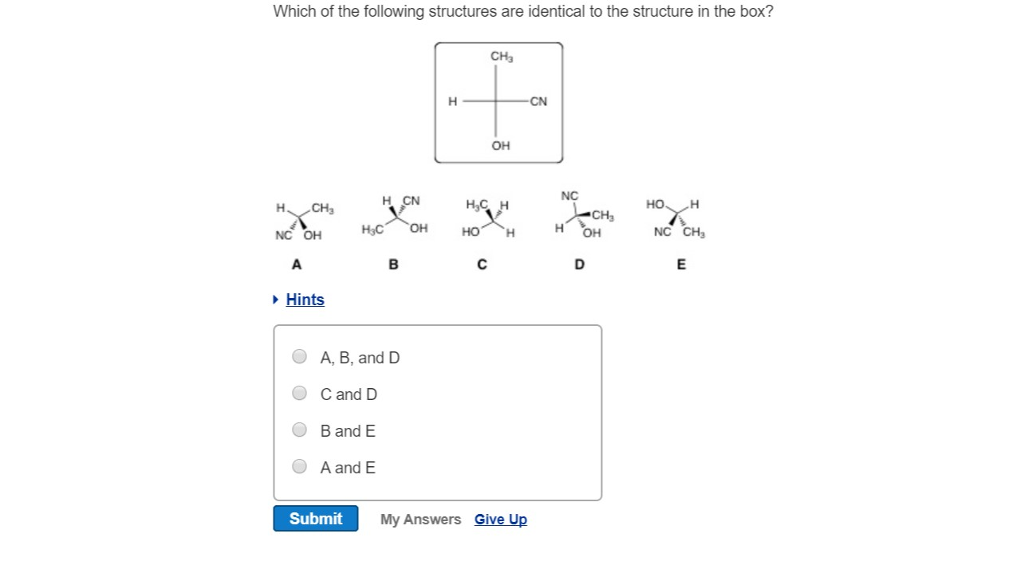 Solved Which of the following structures are identical to | Chegg.com
