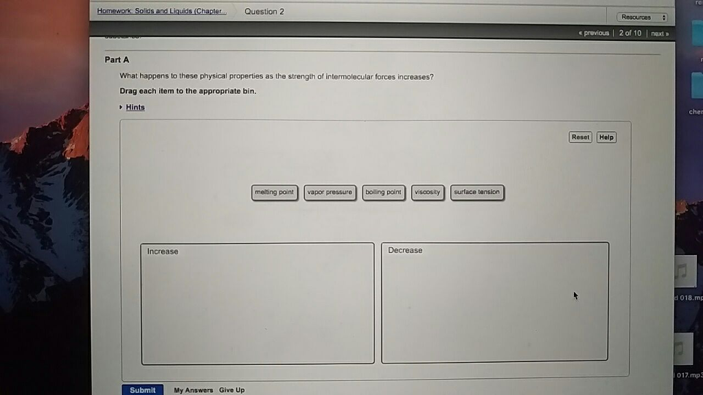 Solved re Homework Solids and Liquids (Chapte Question 2 | Chegg.com Solved re Homework Solids and Liquids (Chapte Question 2 | Chegg.com