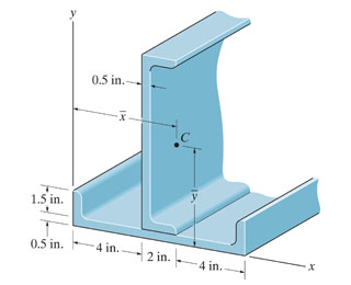 Determine the location x of the centroid C of | Chegg.com