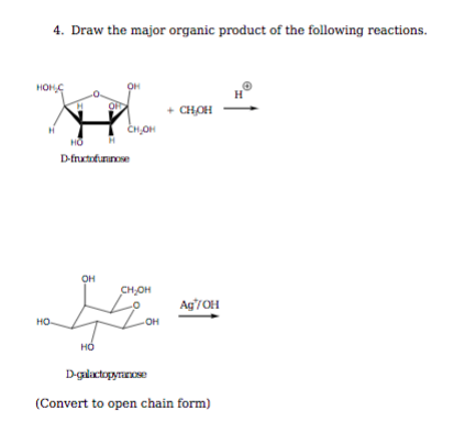 Solved 4. Draw the major organic product of the following | Chegg.com