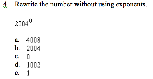 Solved Rewrite the number without using exponents. 20040 | Chegg.com