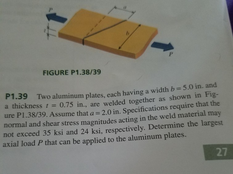 Solved Two aluminum plates, each having a width b = 5.0 | Chegg.com Solved Two aluminum plates, each having a width b = 5.0 | Chegg.com