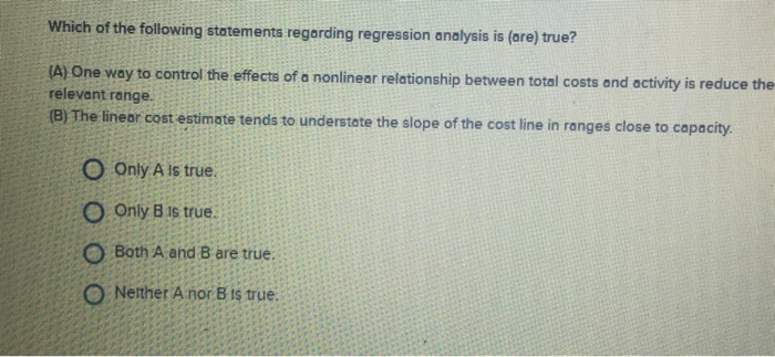 Solved Which of the following statements regarding | Chegg.com