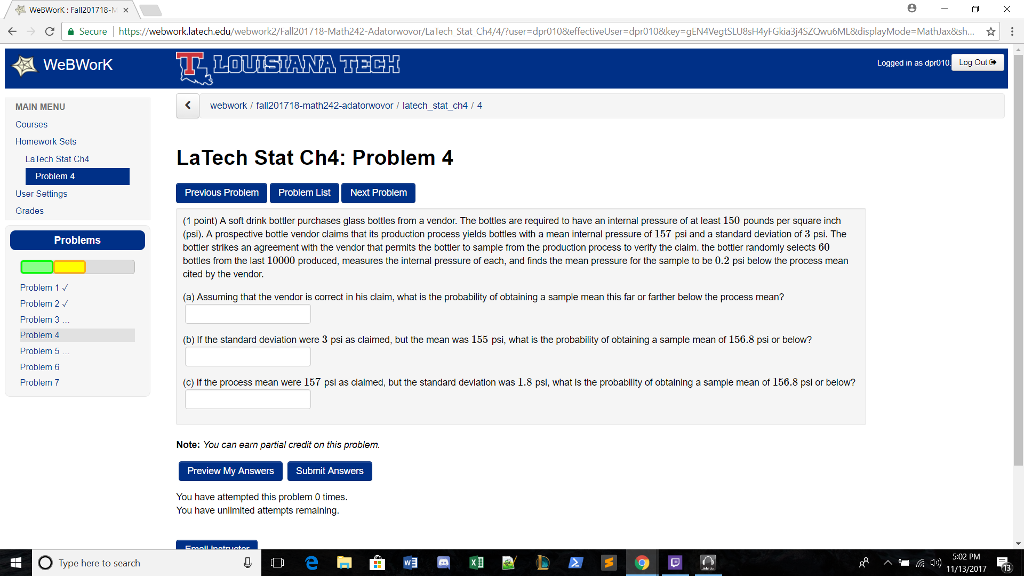 Solved ← , C Secure I https://webwork.latec Fall201, | Chegg.com
