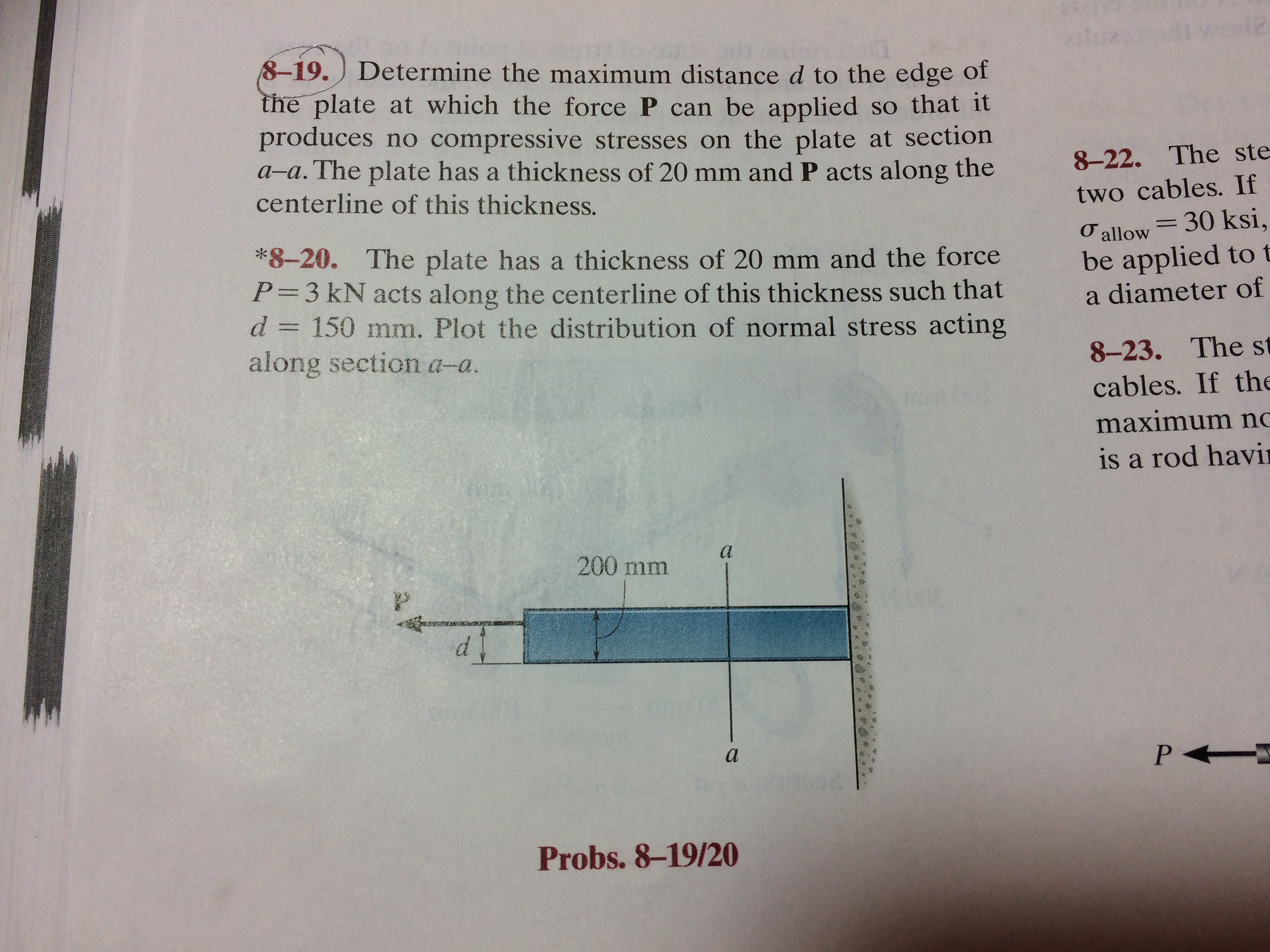 Solved Determine the maximum distance d to the edge of the | Chegg.com