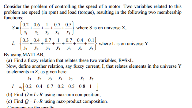 Solved Consider the problem of controlling the speed of a | Chegg.com