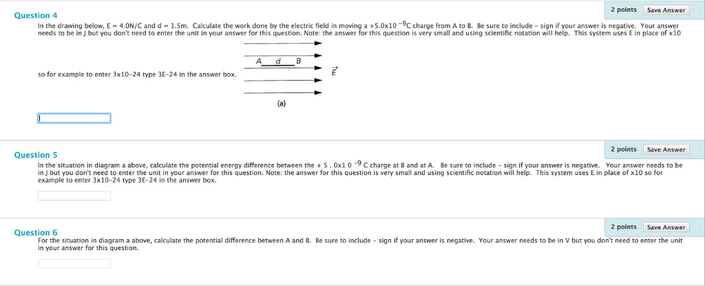 Solved In the drawing below, E = 4.0N/C and d = 1.5m. | Chegg.com