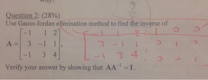 Solved Use Gauss-Jordan elimination method to find the | Chegg.com