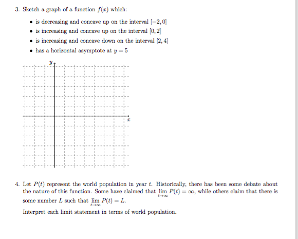 Solved 3. Sketch a graph of a function f() which: . is | Chegg.com