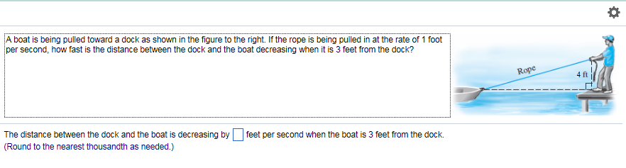 Solved A boat is being pulled toward a dock as shown in the | Chegg.com