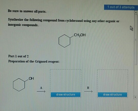 Solved synthesize the following compound from cyclohexanol | Chegg.com