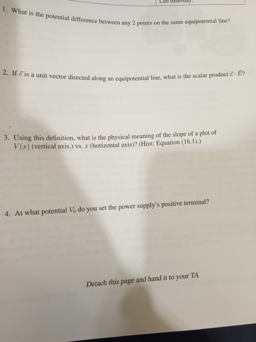 Solved What is the potential difference between any 2 points | Chegg.com