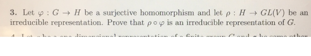 Solved 3. Let φ : G → H be a surjective homomorphism and let | Chegg.com