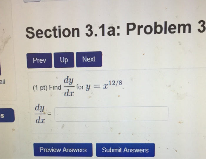 Solved Section 3.1a: Problem1 Prev Up Next (1 pt) Suppose | Chegg.com