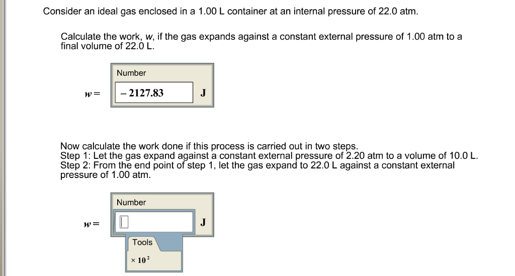 Consider an ideal gas enclosed in a 1.00 L container | Chegg.com