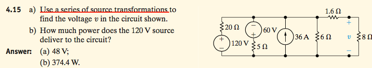 Solved Using a series of source transformations to find the | Chegg.com