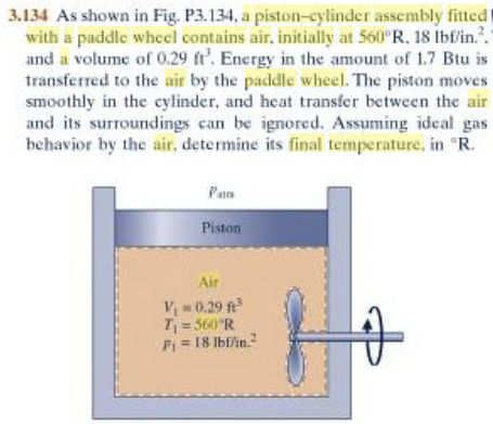 Solved As shown in Fig. P3.134. a piston-cylinder assembly | Chegg.com