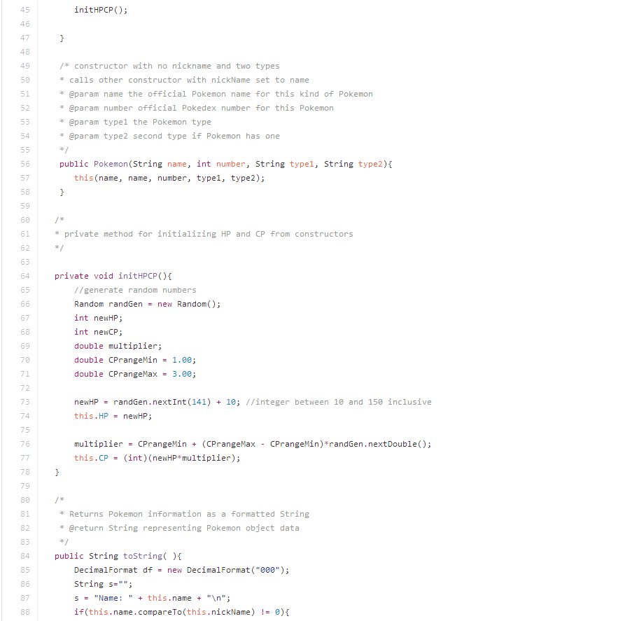 Assignment1b-ArrayofPokemon - Due Monday 9/19 Create | Chegg.com