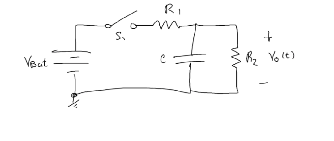 Solved For the circuit below, the switch is initially closed | Chegg.com