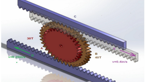 Solved A & B are two rigidly attached gears of 30 Teeth and | Chegg.com