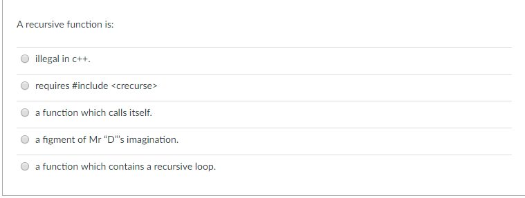 Solved Which of the following function prototypes would be | Chegg.com