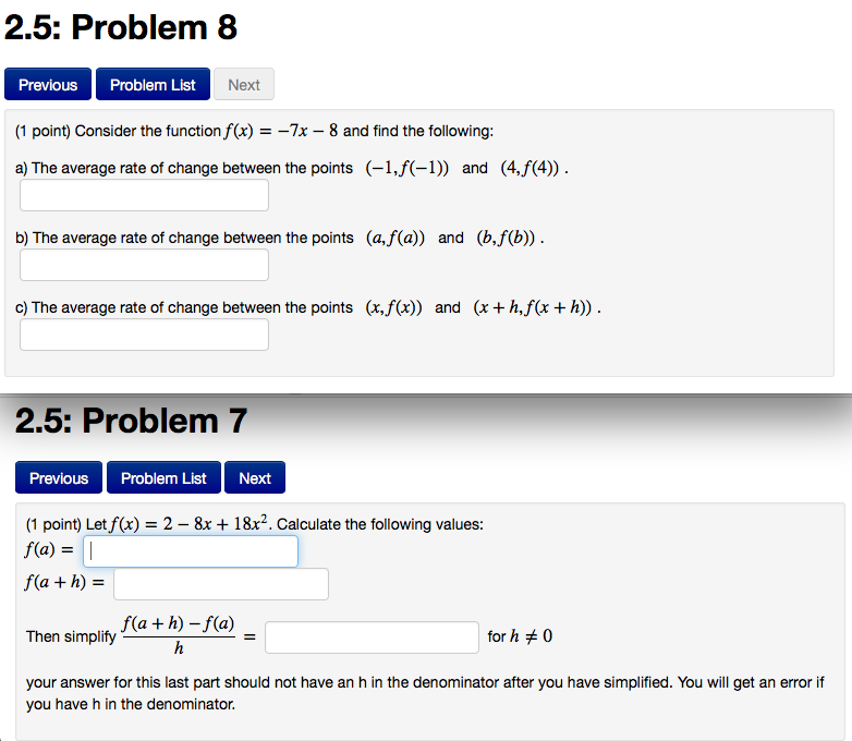 Solved Consider The Function F X 7x 8 And Find The