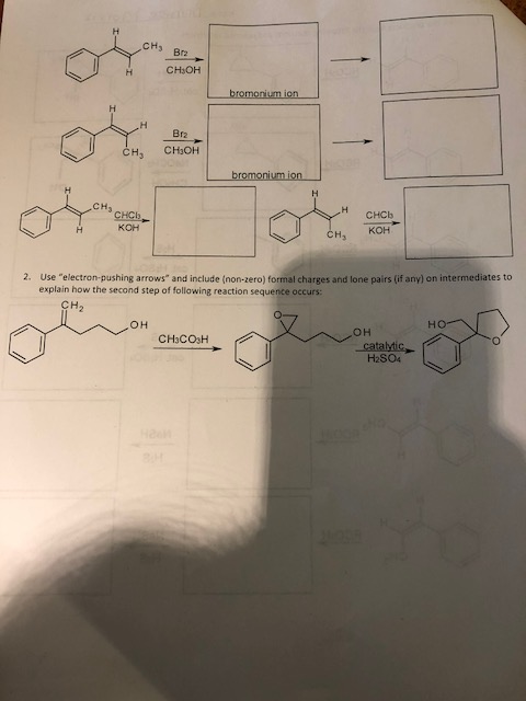 Solved CH3 Bre CH3OH Br2 H3 CH3OH CH CHCb KOH CH KOH 2. Use | Chegg.com