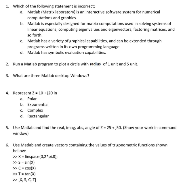 Solved Please help solve these simple questions and computer | Chegg.com