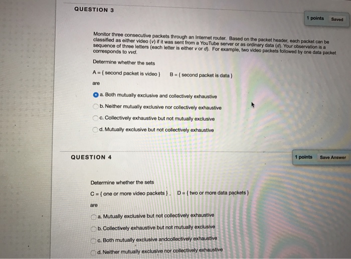 Solved Monitor three consecutive packets through an Internet | Chegg.com