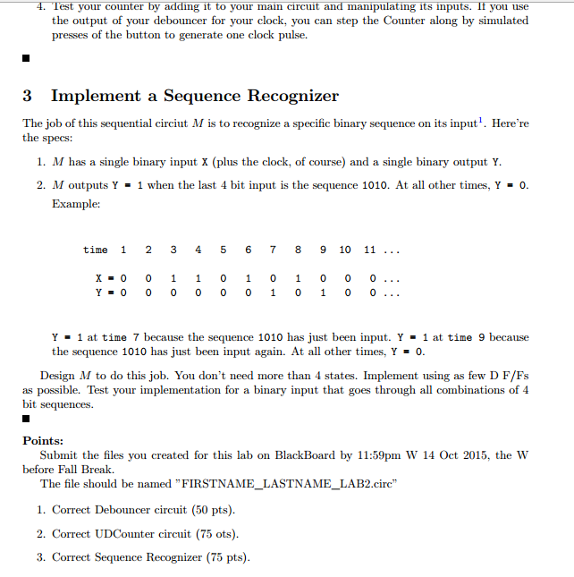 Logisim problem which you use D flip-ops to create | Chegg.com