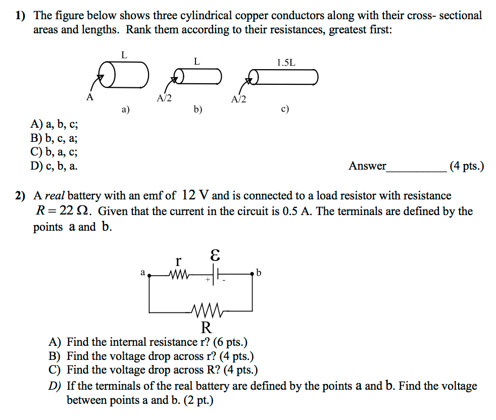 Solved The figure below shows three cylindrical copper | Chegg.com Solved The figure below shows three cylindrical copper | Chegg.com