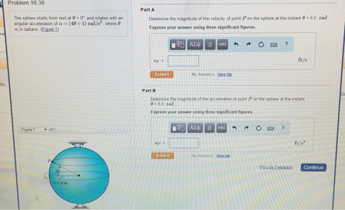 Solved The sphere starts from rest at theta = 0 degree and | Chegg.com
