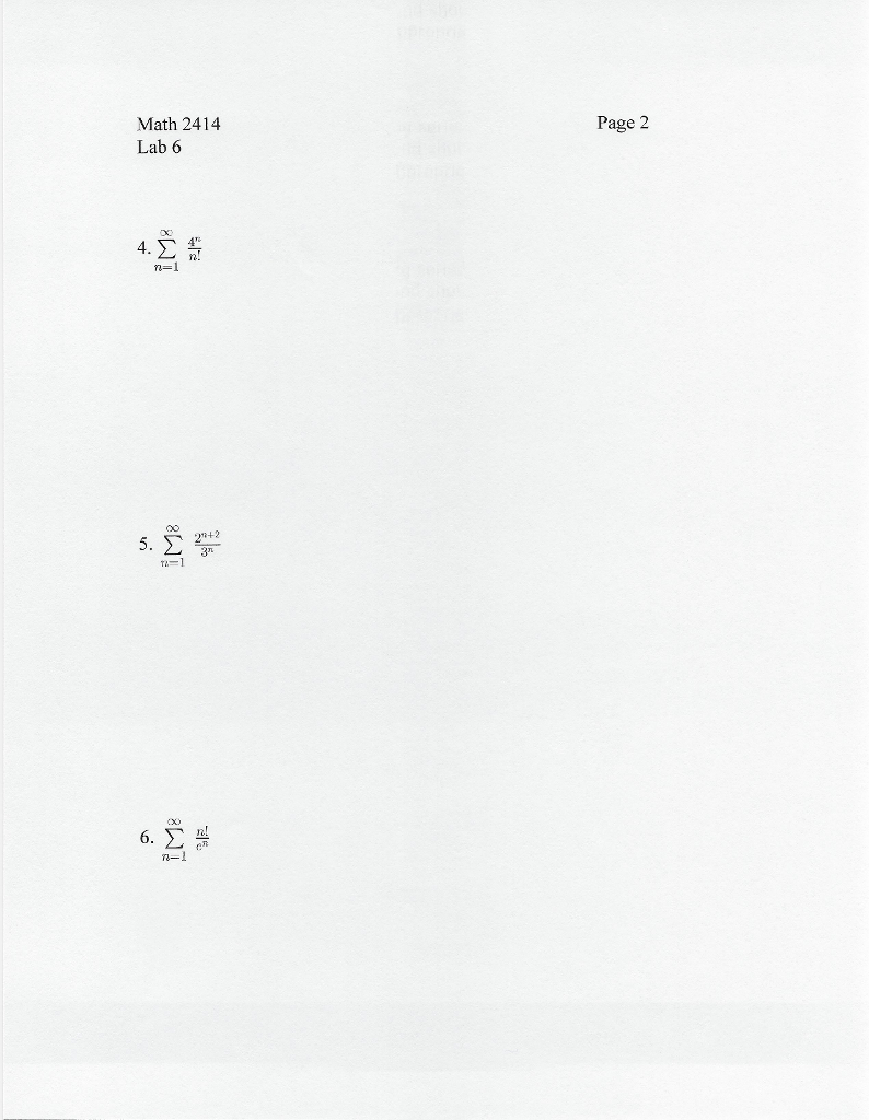 Solved Page 2 Math 2414 Lab 6 4. 52- 6. | Chegg.com