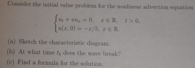 Solved Consider the initial value problem (Burger's equation | Chegg.com