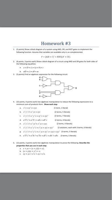 Solved Show a block diagram of a system using AND, OR, and | Chegg.com