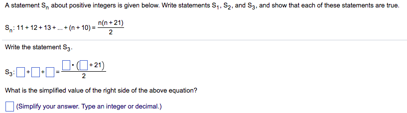 Solved A statement sn about positive integers is given | Chegg.com