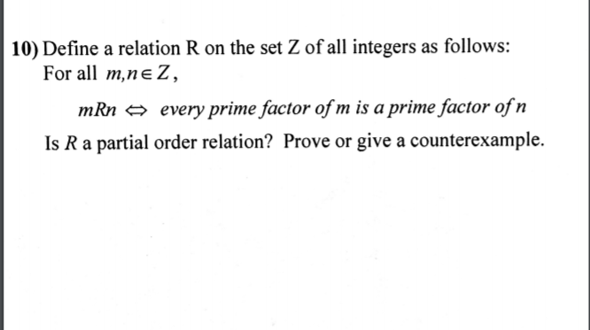 Solved Define a relation R on the set Z of all integers as | Chegg.com